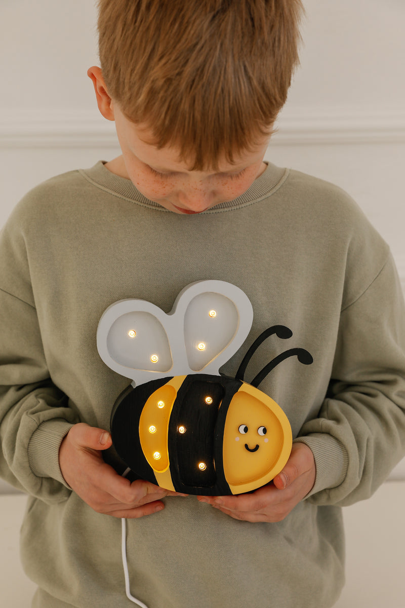 Little Lights Mini Happy Bee Lamp | Night Light for Kids & Babies ...
